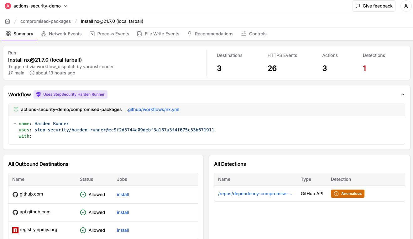 s1ngularity: Popular Nx Build System Package Compromised with Data-Stealing Malware - StepSecurity